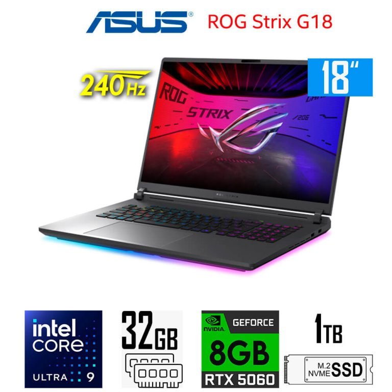 Asus ROG Strix G18 G815, Core Ultra 9-275HX, 8GB RTX5060, 32GB RAM, 1TB ...